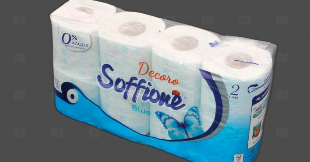Купить бумага туалетная 2сл голубая 8рул soffione decor blue ...